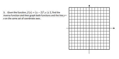 Solved 3 Given The Function Fxx−22x≥2 Find The