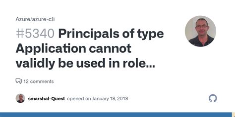 principals of type application cannot validly be used in role assignments · issue 5340 · azure