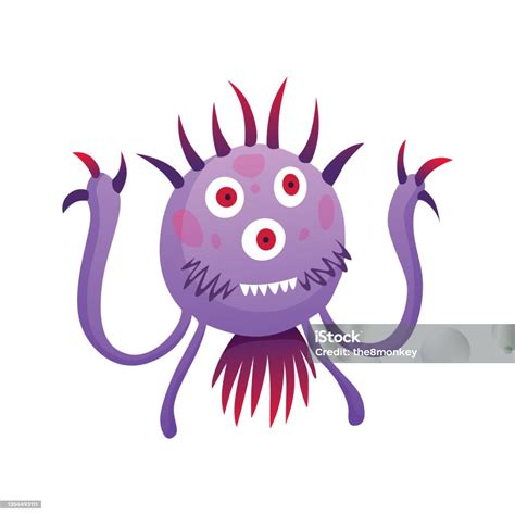 만화 박테리아 바이러스 세균 이나 미생물 재미 캐릭터 귀여운 아이 장난감 괴물 아이콘 벡터의 색상 양식에 일치시키는 도면입니다 병원균 미생물 감기와 독감에 대한 스톡 벡터