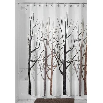 Bathroom Tree Branch Pattern Shower Curtain Dealley