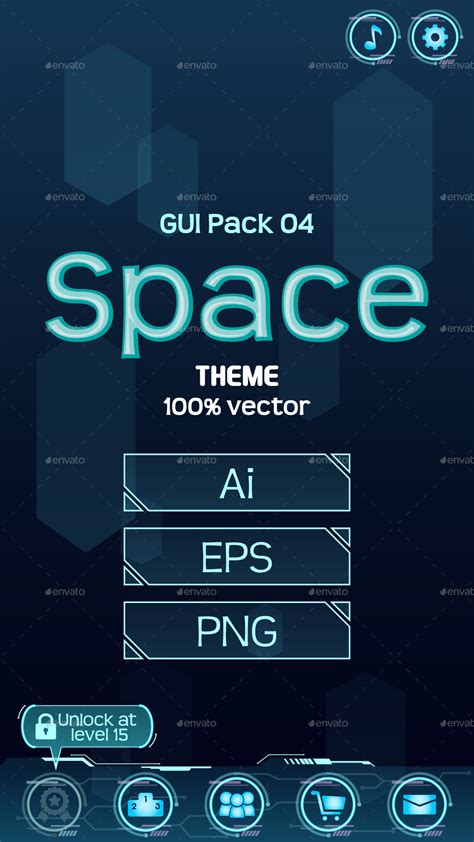 Space Theme Gui Pack 4 Game Assets Graphicriver