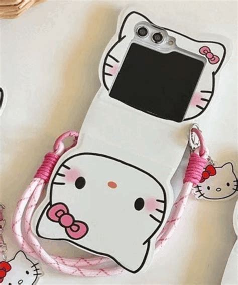 이쁜 스트랩 포함 🚀내일도착💖우체국🚀 갤럭시 제트플립 Z플립3 Z플립4 Z플립5 Z플립6 귀여운 키티 고양이 범퍼 젤리 컬러 폰