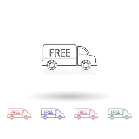 Free Freight Trip Multi Color Icon Simple Thin Line Outline Vector Of Logistic Icons For Ui