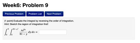 solved week6 problem 8 previous problem problem list next
