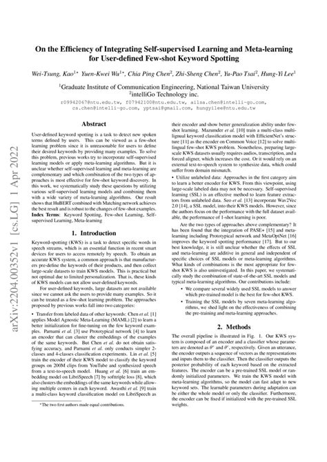 On The Efficiency Of Integrating Self Supervised Learning And Meta Learning For User Defined Few