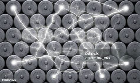 3d 그림 리튬 금속 배터리 배터리는 잠재적으로 리튬 이온 배터리의 두 배인 가능한 가장 높은 에너지 밀도를 제공합니다 에너지 기술 리튬 이온 전지에 대한 스톡 사진 및