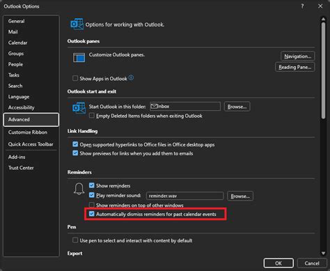 setting to prevent reminders from sending notifications after events