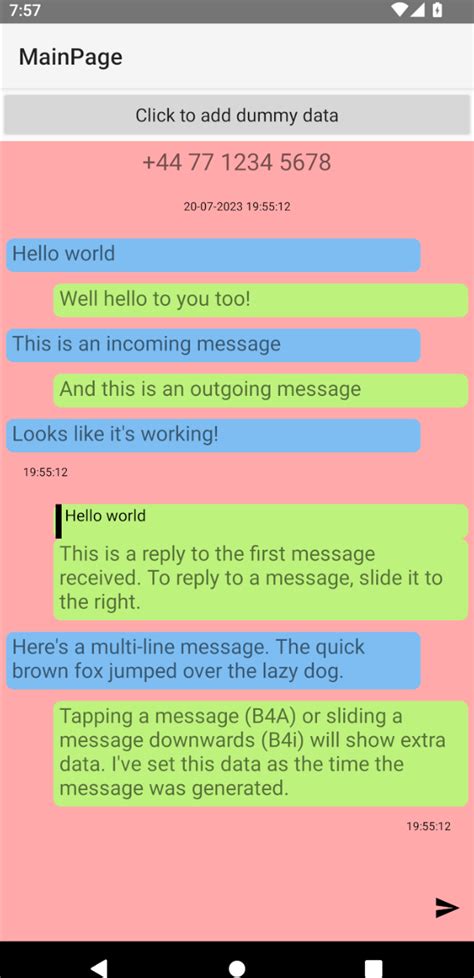 B4x Message View Based On Xcustomlistview B4x Programming Forum