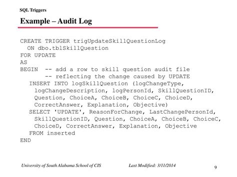 Ppt Sql Triggers Powerpoint Presentation Free Download Id244558