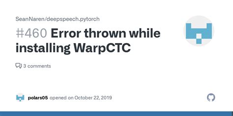 error thrown while installing warpctc · issue 460 · seannaren
