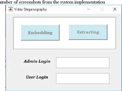 Figure 1 From Information Security System Using Video Steganography