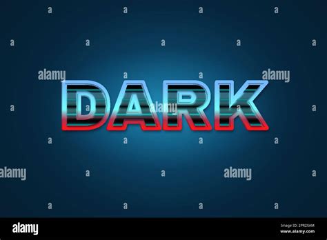 Text Effects Dark Stock Vector Image Art Alamy