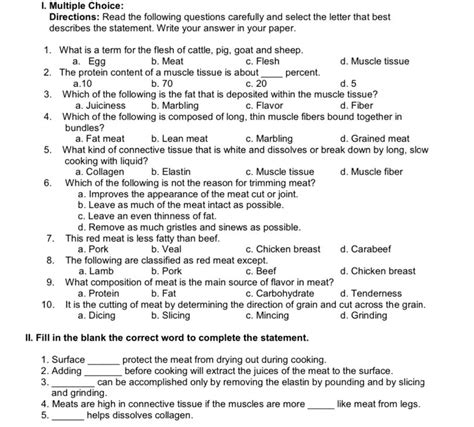 I Multiple Choice Directions Read The StudyX