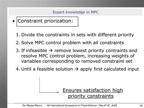 Ppt Evaluation Of River Flood Regulation Using Model Predictive Control Powerpoint