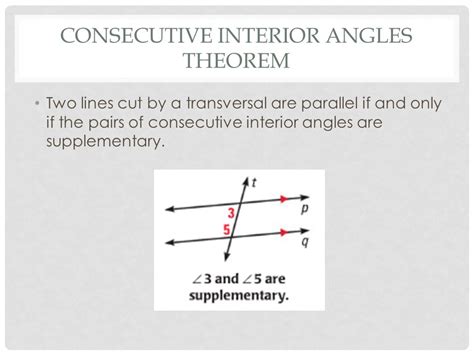 Consecutive Interior Angles Theorem