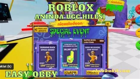 Roblox Easy Obby Script Anında Ugc Hilesi İndir 2024 Okuokubil