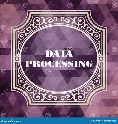 Data Processing Vintage Design Stock Illustration Illustration Of