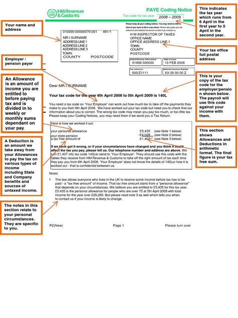 Paye Coding Notice Pdf Pdf Pension Taxes