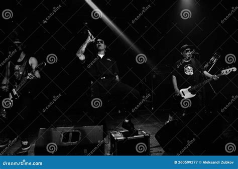 TBILISI GEORGIA OCTOBER 23 2022 Male Vocalist Singer Holds A