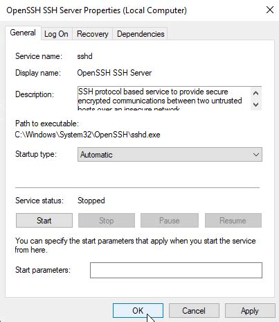 Install OpenSSH Server On Windows 10 Server