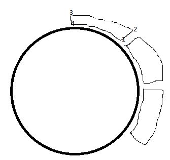 Javascript HTML Canvas Arc And LineTo To Draw Tabs Around A Circle Stack Overflow