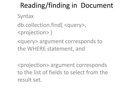 Mongo Db Readingdocumentusecases PPT