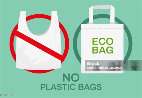 플라스틱 또는 직물 가방 플라스틱 쓰레기 폴 리 에틸렌 쇼핑 가방 및 재활용 생태 피복 핸드백 생태 벡터 일러스트 비닐 봉지에 대한 스톡 벡터 아트 및 기타 이미지 Istock