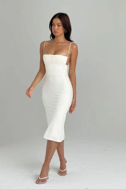 Rent Lois White Midi Dress House Of Cb Hurr White Dresses