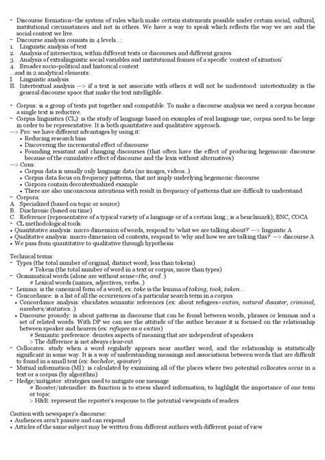 using corpora in discourse analysis baker docsity