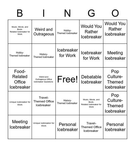 Bingo Networking Icebreaker At Nate Frederick Blog