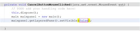 Netbeans Cambiar El SetVisible De Un JLABEL Desde Otra Clase En Java Netbeams Stack