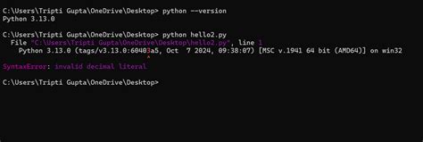 I Am Unable To Run A Saved Python File In The Command Prompt It Shows