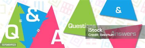Q 및 A 질문과 대답 다채로운 삼각형 수평 고객 서비스 담당자에 대한 스톡 벡터 아트 및 기타 이미지 고객 서비스 담당자 교습 다중 색상 Istock