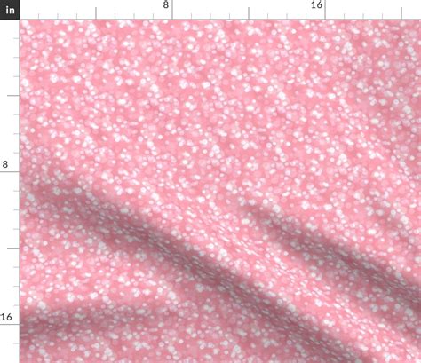Small Sparkly Bokeh Pattern Pink Color Fabric Spoonflower