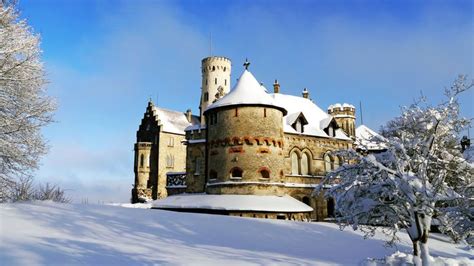 Lichtenstein Castle In Winter Lichtenstein Castle Castle Winter