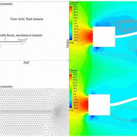 A Fsi Model Boundary Conditions B Fsi Model Mesh At Different Time