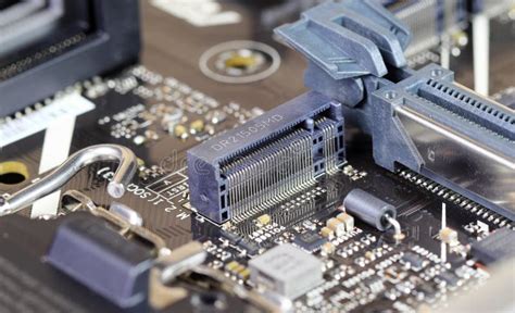 Close Up Pcie M 2 Connector Interface For Modern High Performance Ssd Storage On The Modern