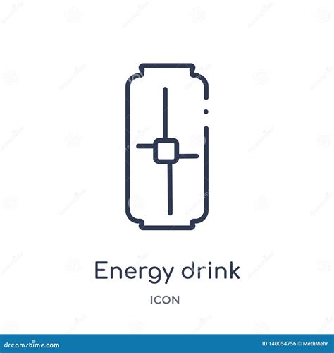 Linear Energy Drink Icon From Drinks Outline Collection Thin Line Energy Drink Vector Isolated