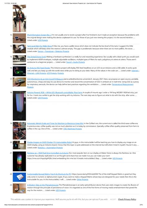Advanced View Arduino Projects List Use Arduino For Projects 2pdf