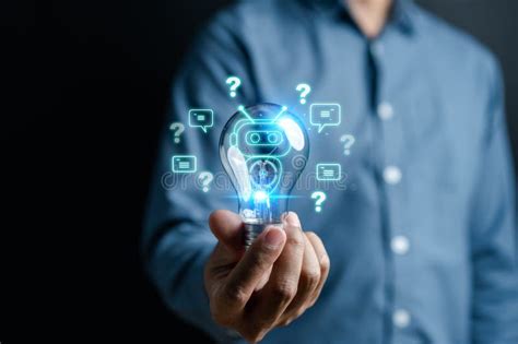 Businessman Using Robot Ai In Smartphone Intelligence Smart Aichat Bot