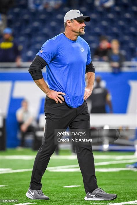 Head Coach Dan Campbell Of The Detroit Lions Looks On Before The Game