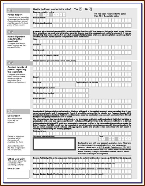 British Passport Renewal Forms Download Form Resume Examples