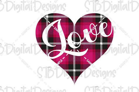 Plaid Heart Love Graphic By Jennifer Short · Creative Fabrica