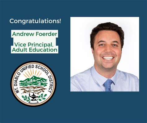 Mt Mdusd Is Pleased To Announce The Appointment Of Andrew Foerder As