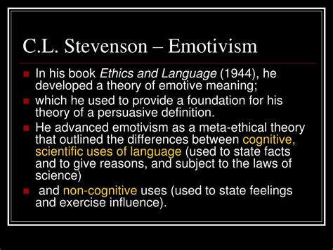 Ppt C L Stevenson Emotivism Powerpoint Presentation Free Download Id 4367060