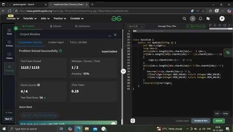 Gfg160 Atoi Geeksforgeeks Gfg160 Geekstreak202 Modugu Prasanna