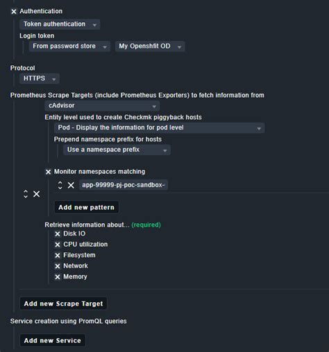 Prometheus Integration With Checkmk Prometheus Openshift Endpoint