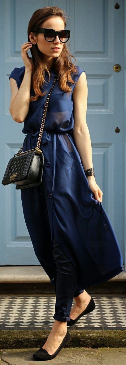 Navy Blue Maxi Dress Fashionista Fly