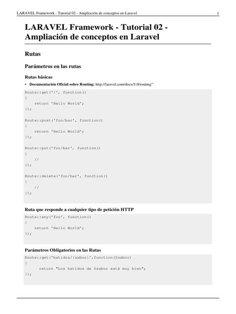 Laravel Framework Tutorial 02 Ampliación De Conceptos En Laravel