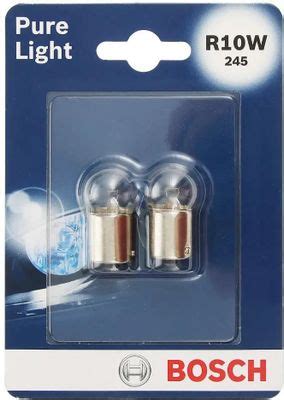 Характеристики Лампа автомобильная галогенная Bosch 1987301019, R10W ...